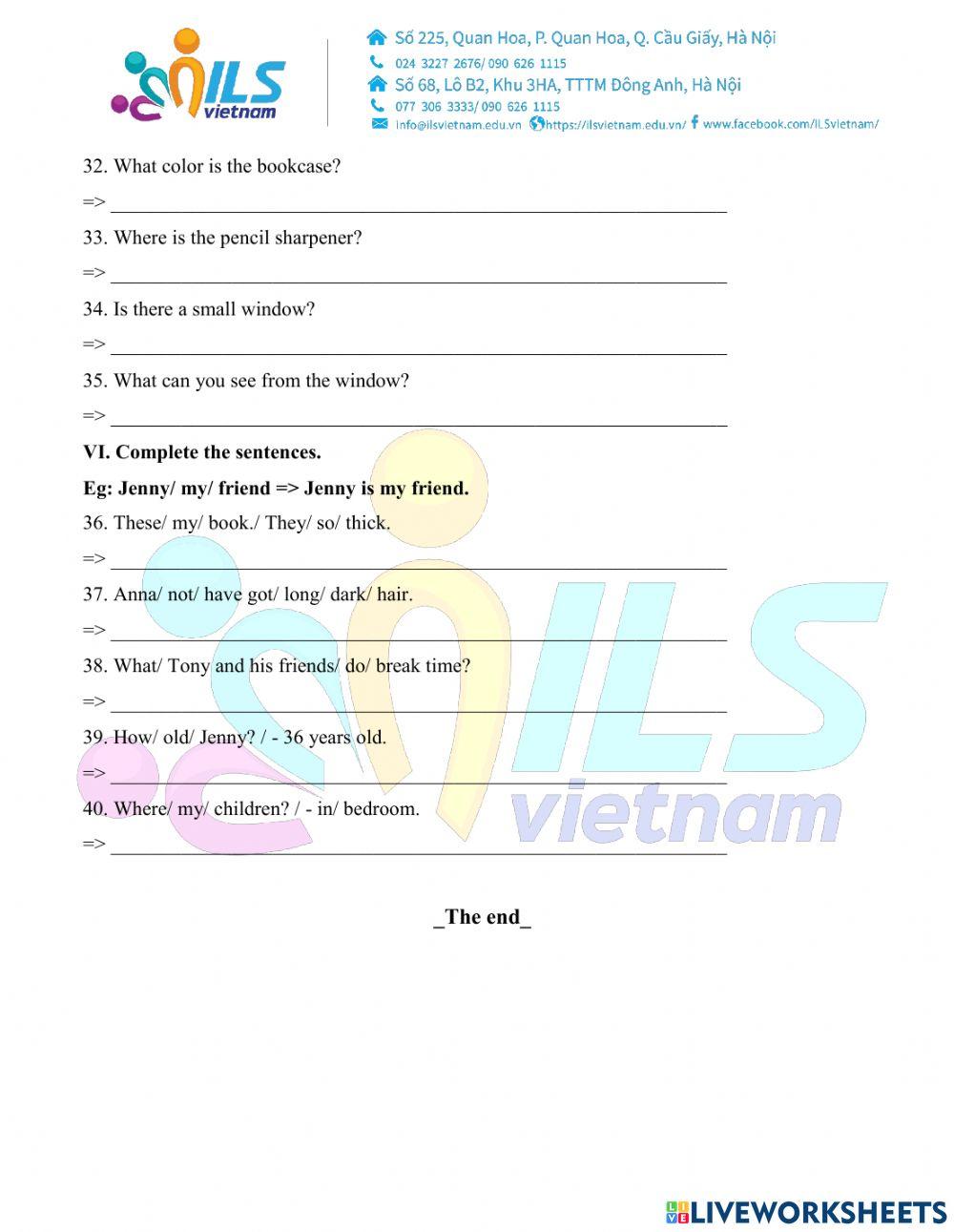 GRADE 3-LEVEL 2-FINAL TEST online exercise for | Live Worksheets
