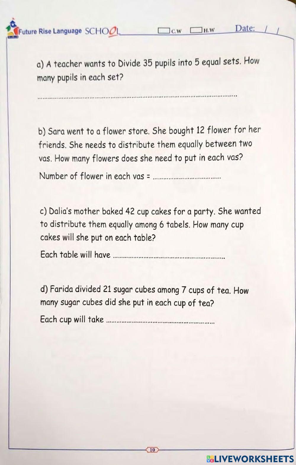 g3 math booklet… | Free Interactive Worksheets | 5320916