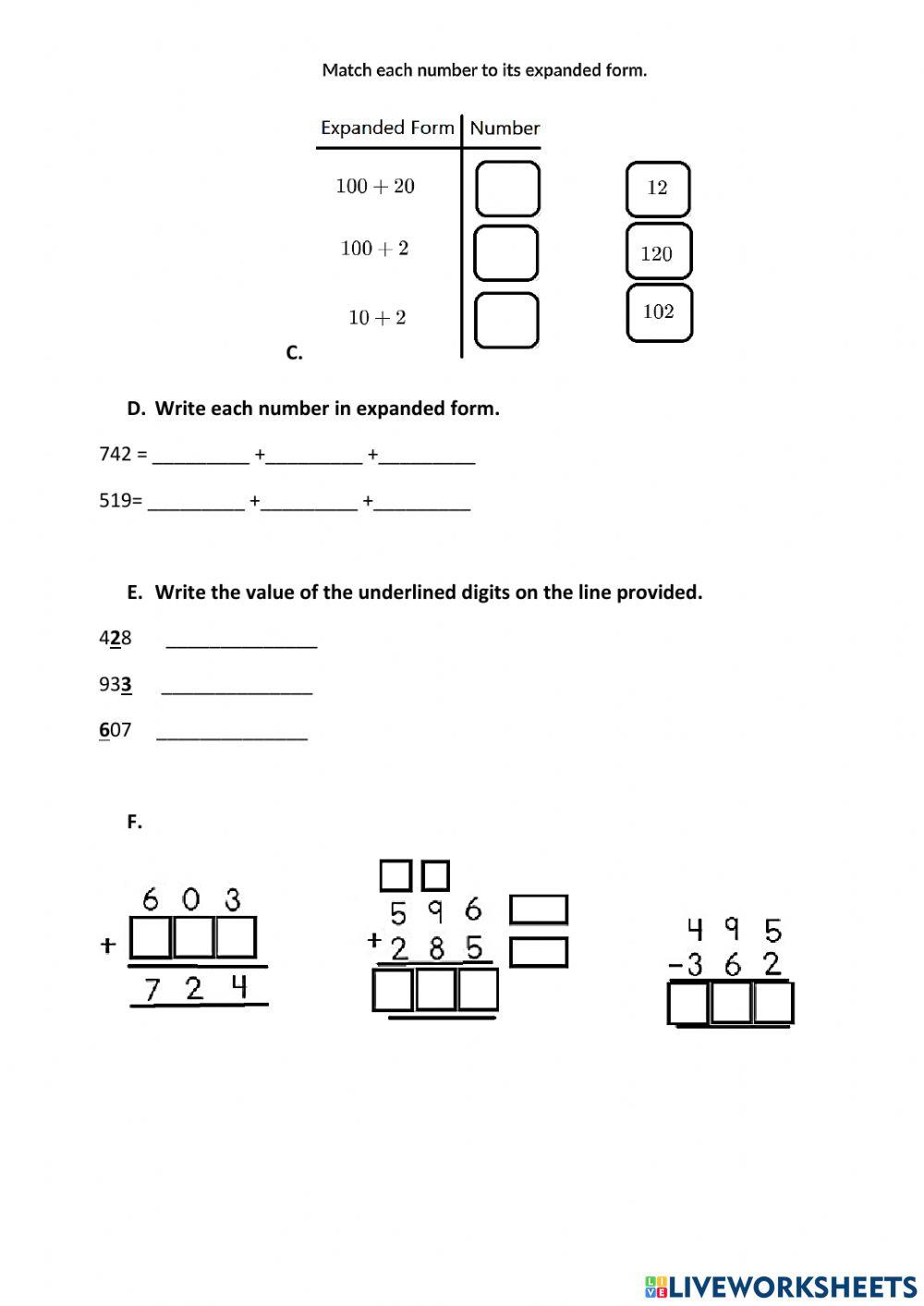 Mathematics 2nd term test online exercise for | Live Worksheets