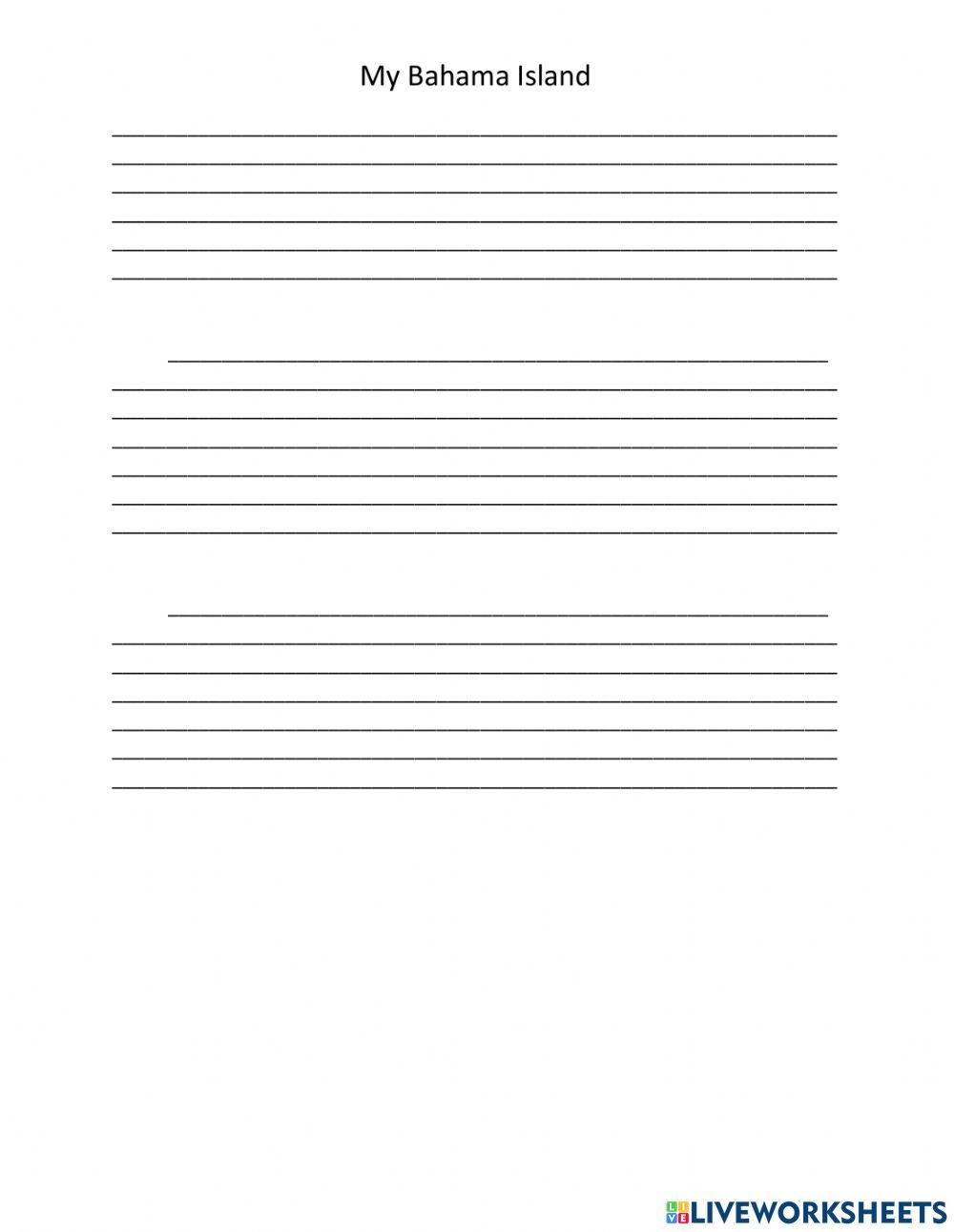 My Bahama Island worksheet | Live Worksheets