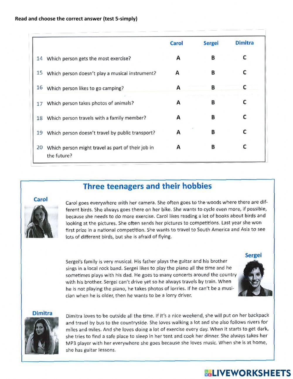 Complete ket - unit 8 - listening worksheet | Live Worksheets