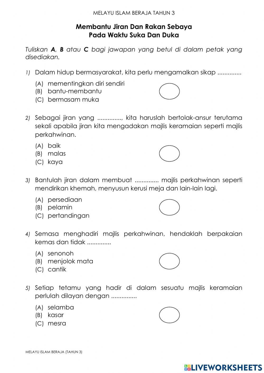 Unit 2.2: Membantu Jiran Dan Rakan Sebaya Pada Waktu Suka Dan Duka ...