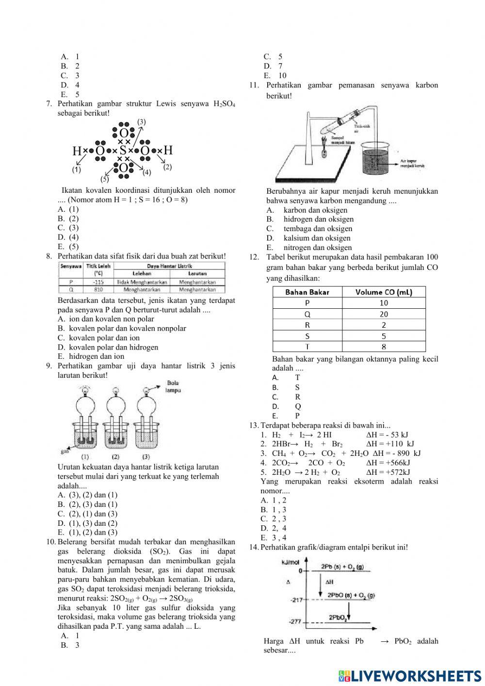 Materi kimia worksheet | Live Worksheets