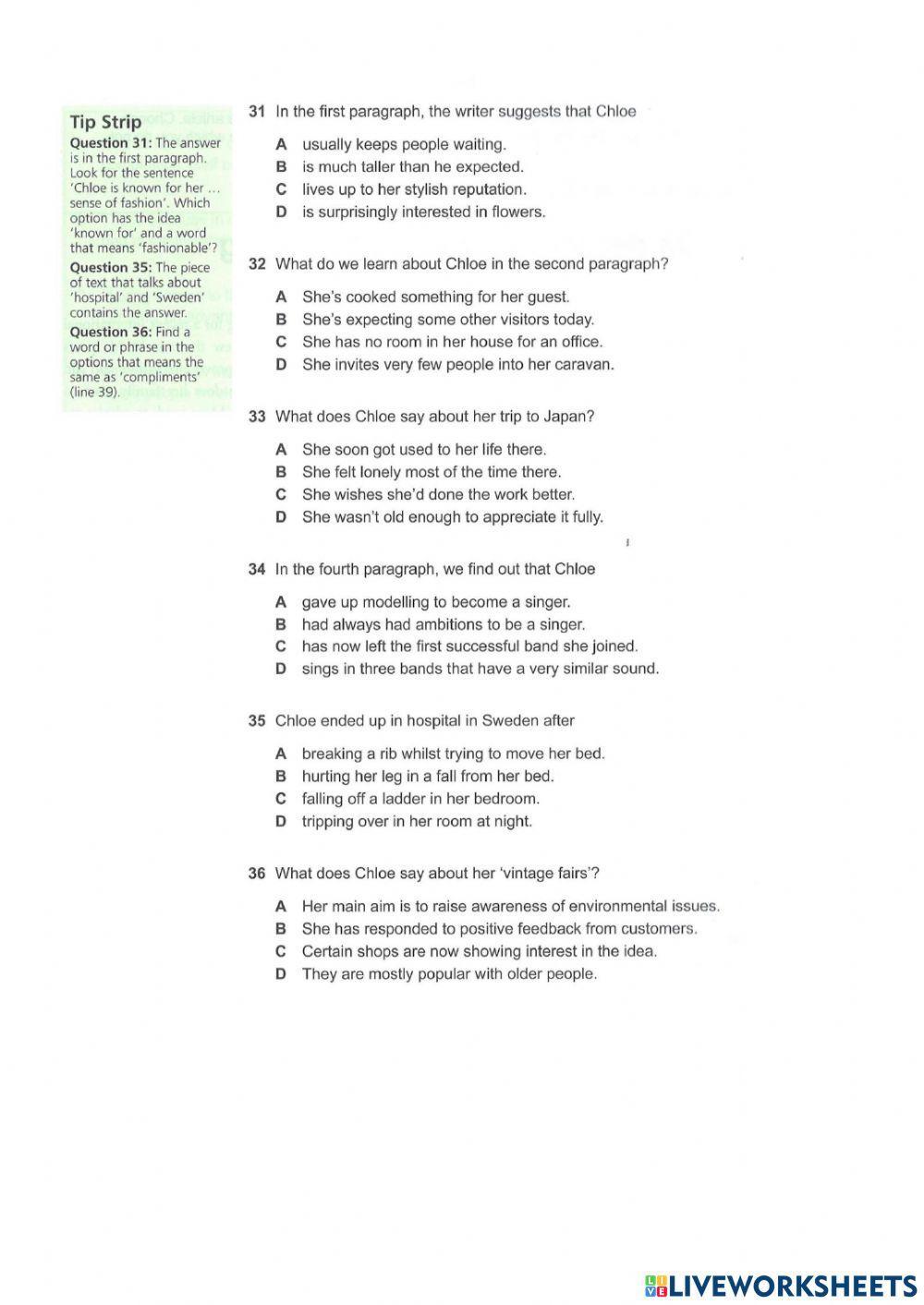 Reinforcement workshop worksheet | Live Worksheets
