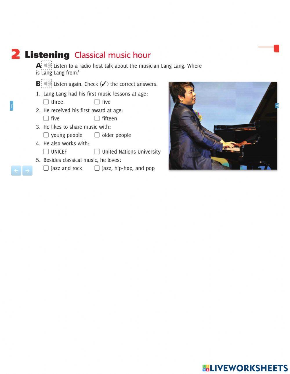 LANG LANG UNIT 11 online exercise for | Live Worksheets