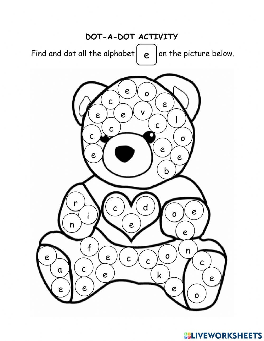 Small alphabet e worksheet | Live Worksheets