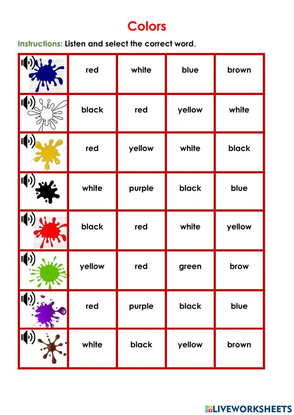 1912289 | Colors | edwingpascual | LiveWorksheets