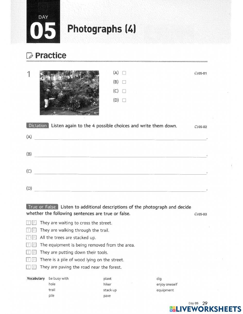 Toeic exercise for Basic | Live Worksheets