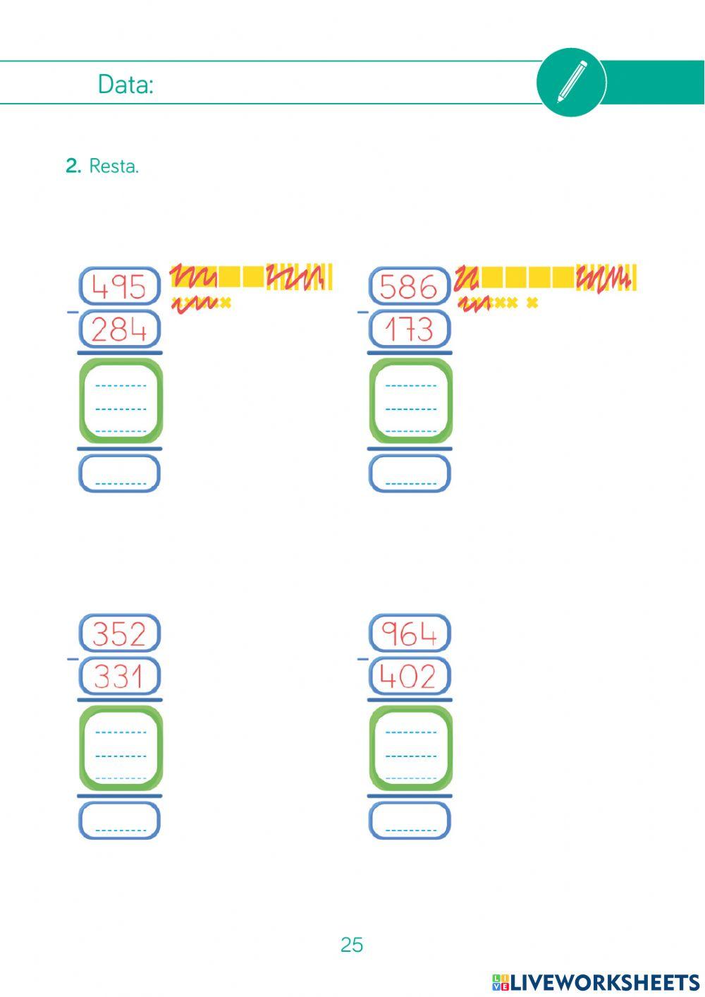 Sumes i restes descomposant INNOVAMAT online exercise for | Live Worksheets