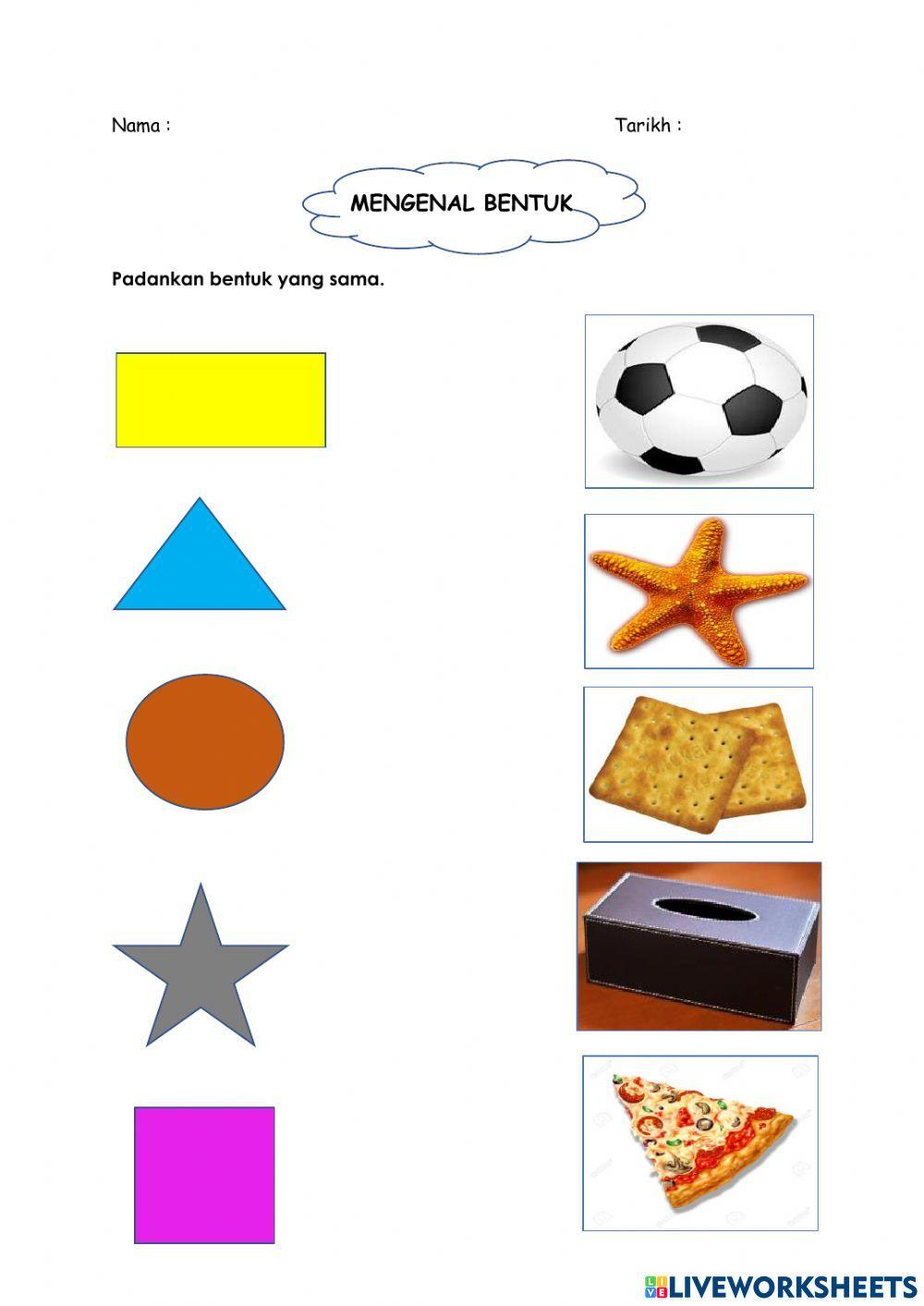 Padankan bentuk activity | Live Worksheets