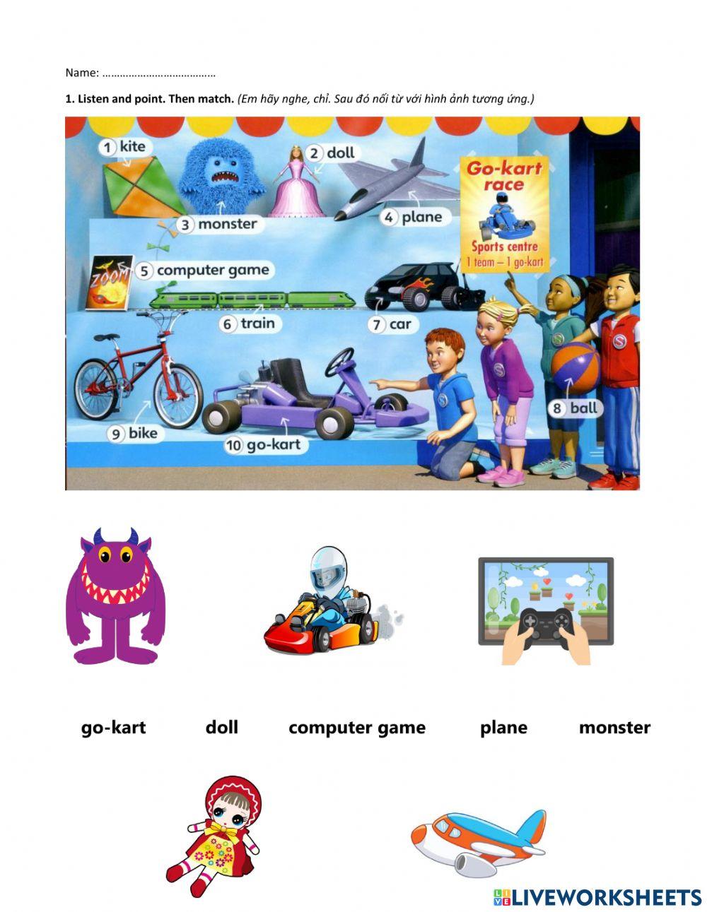 Let's play interactive worksheet for 1 | Live Worksheets