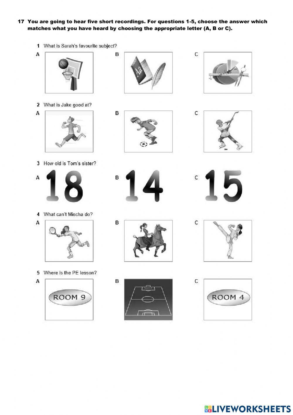 On Screen 1 Uni… | Free Interactive Worksheets | 1913099