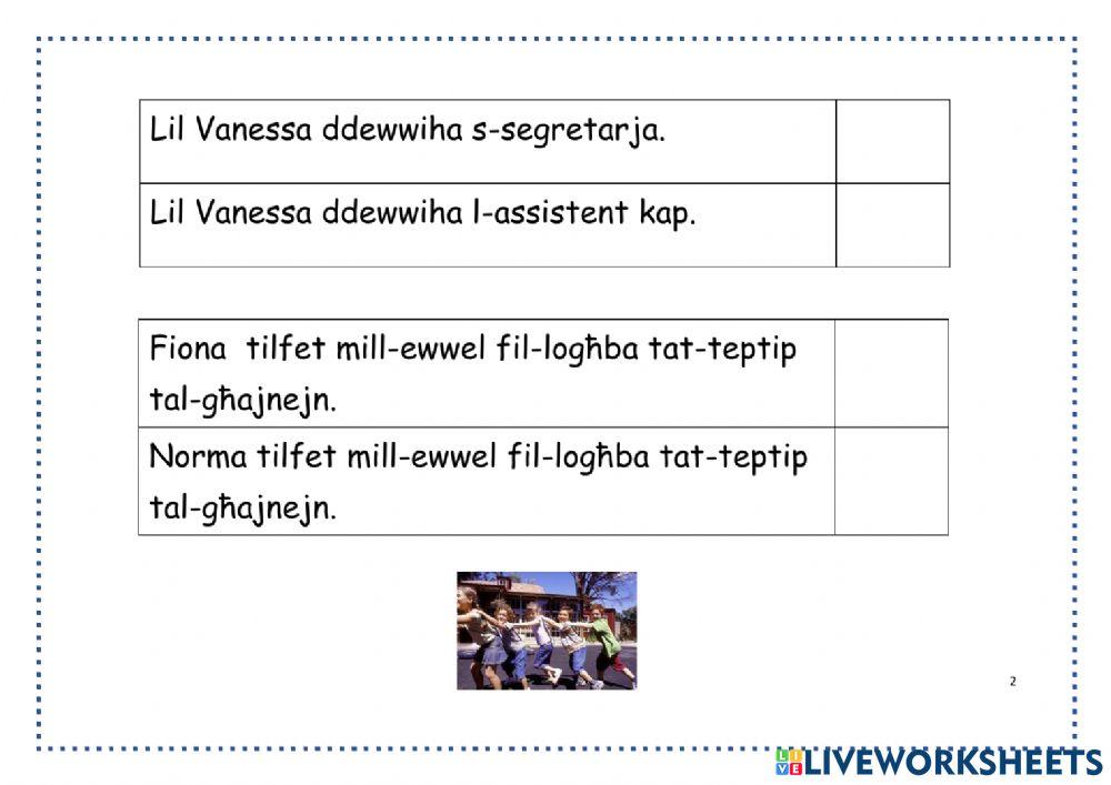 Tahrig is-Smigh Il-Brejk online exercise for | Live Worksheets