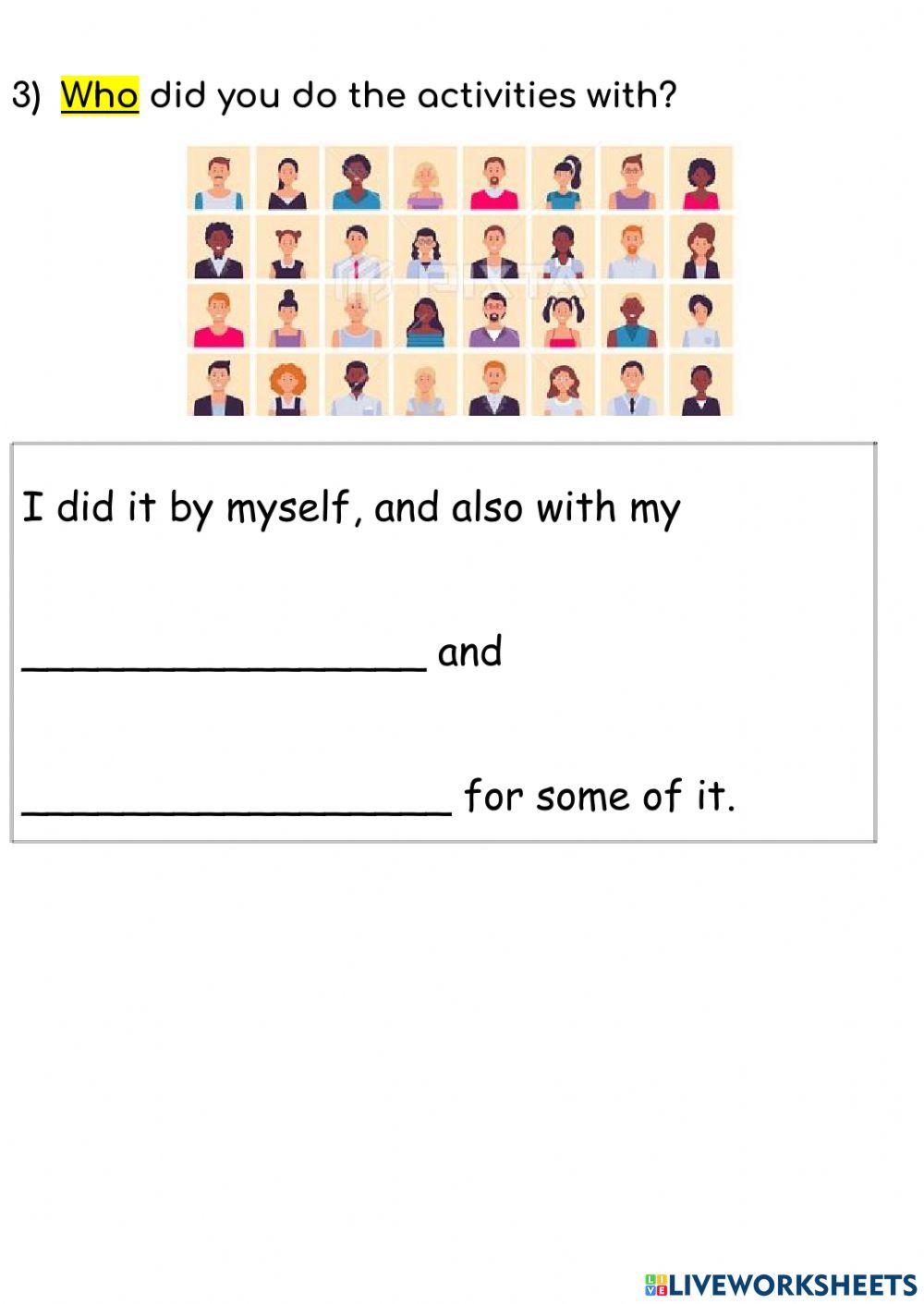 Holiday journal generic worksheet | Live Worksheets