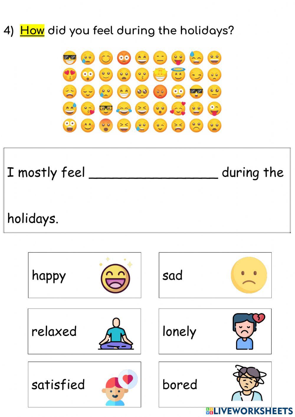 Holiday journal generic worksheet | Live Worksheets