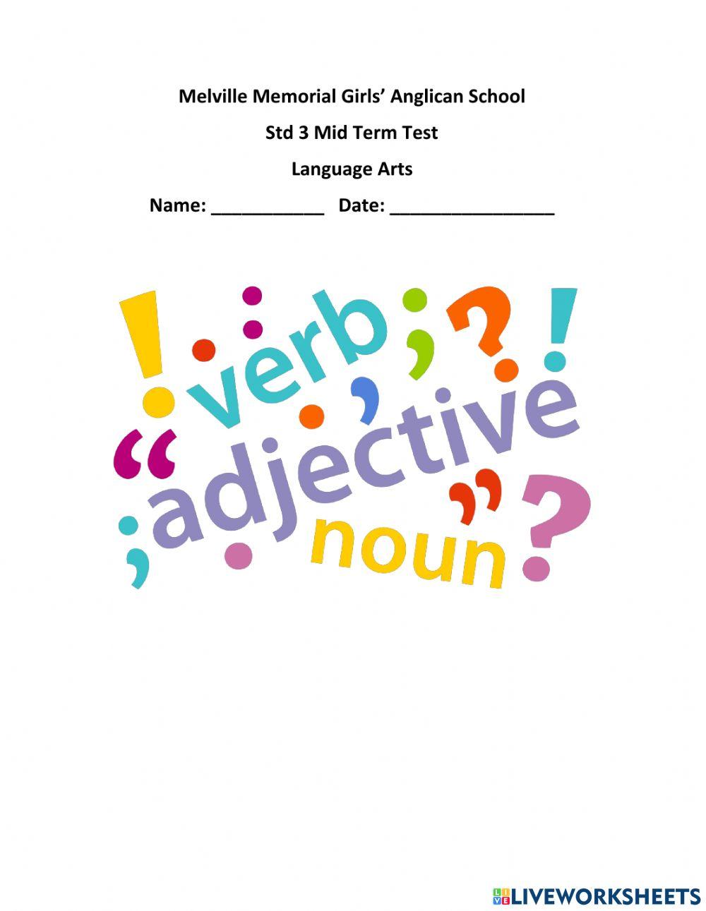 Std 3 Mid online exercise for | Live Worksheets