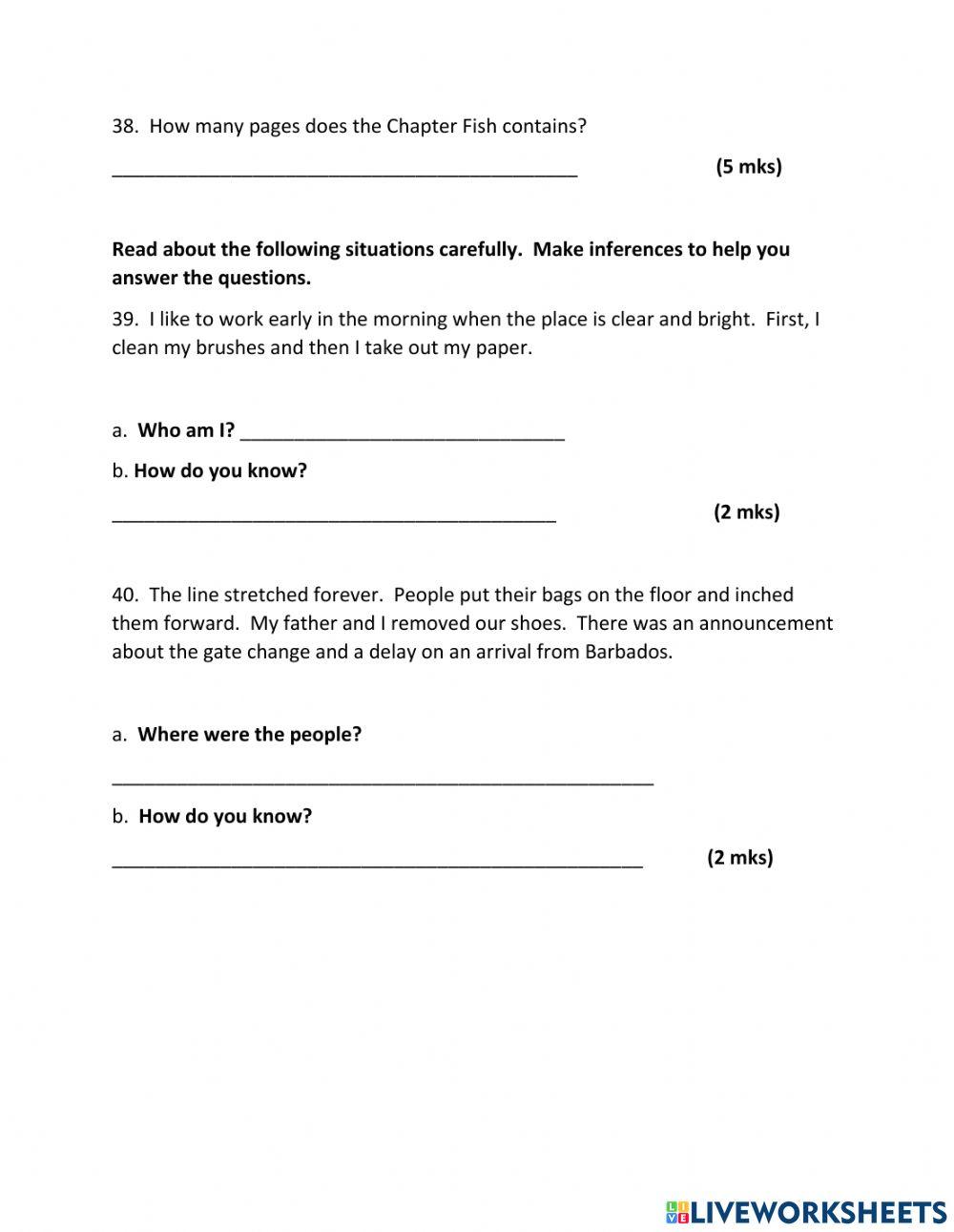 Std 3 Mid online exercise for | Live Worksheets