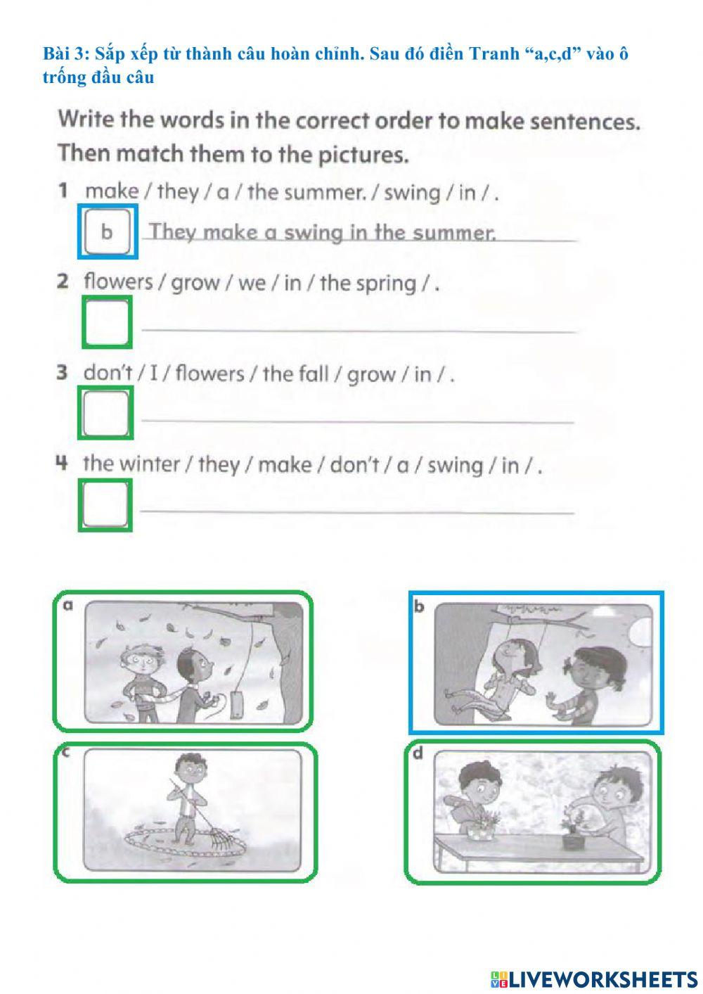 Seasons activities worksheet | Live Worksheets