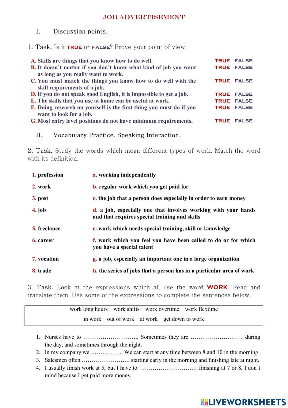 Job Advertisement 1914138 | BinzaruMarina | Live