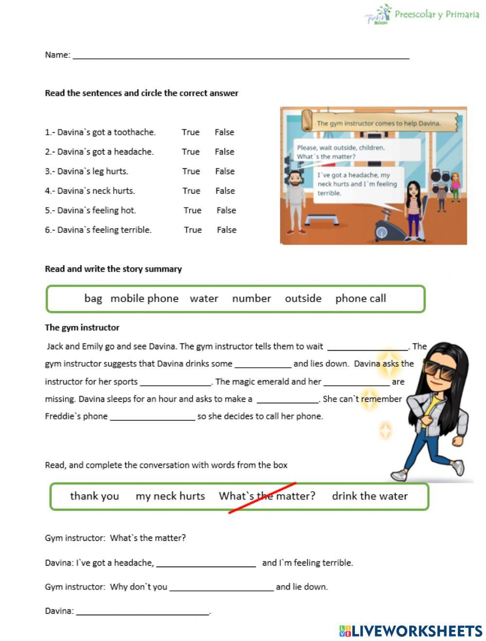 Reading comprehension online exercise for primary | Live Worksheets