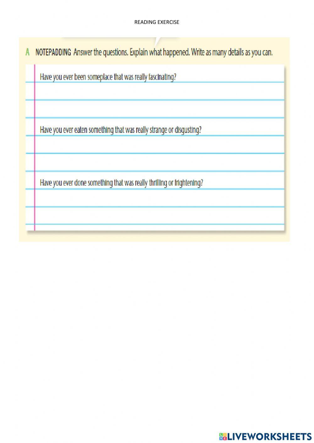 Reading gestures | Free Interactive Worksheets | 1914073