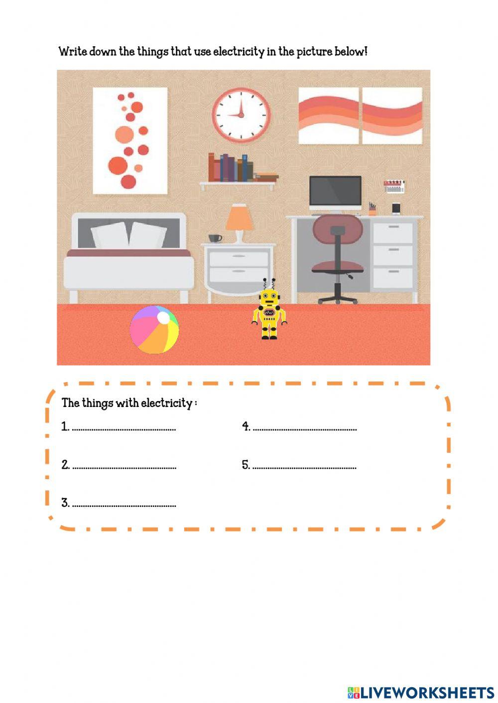 What Can Electricity Do? worksheet | Live Worksheets