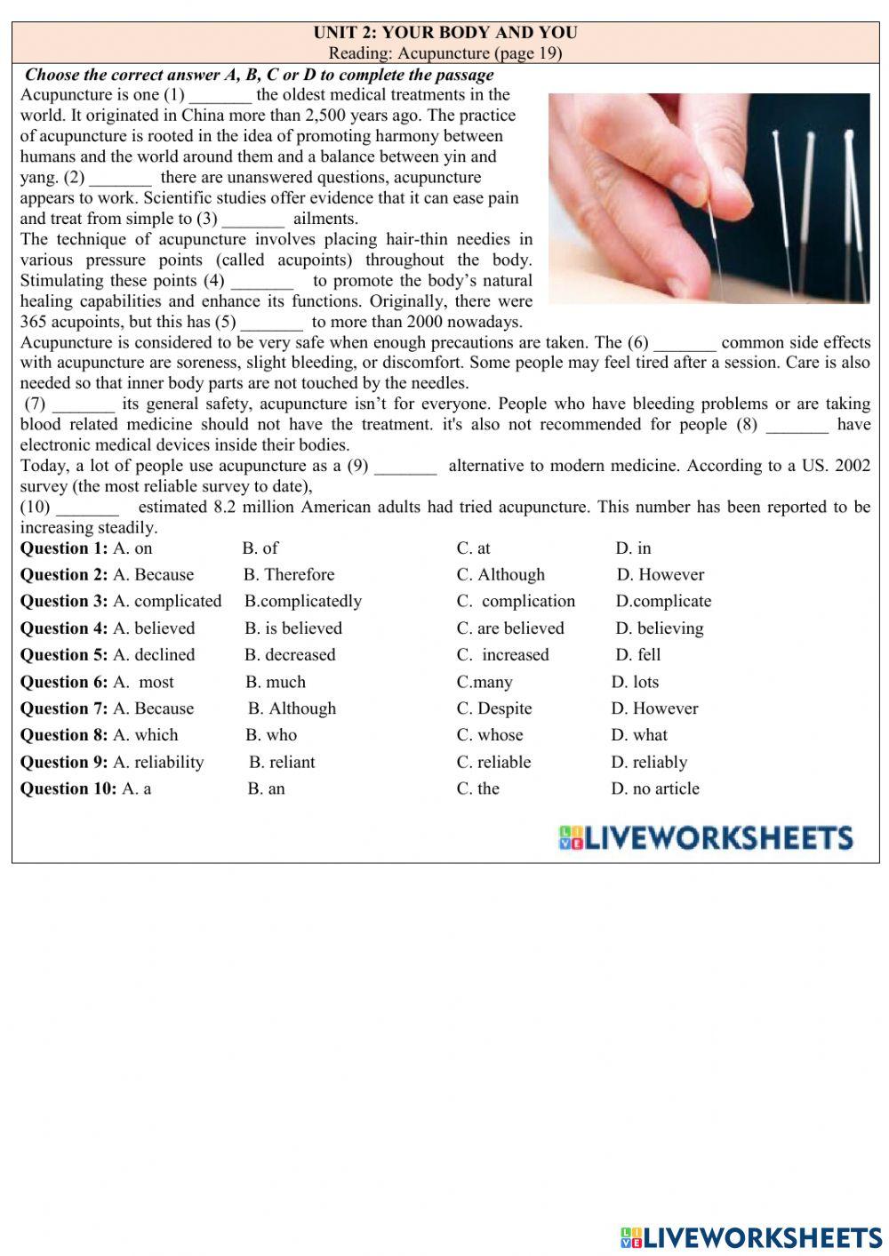 English 10 worksheet for 10 | Live Worksheets