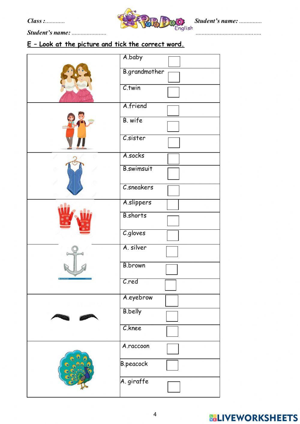 Level A- Test 2- Spelling Bee Contest ( Round 2) online exercise for ...