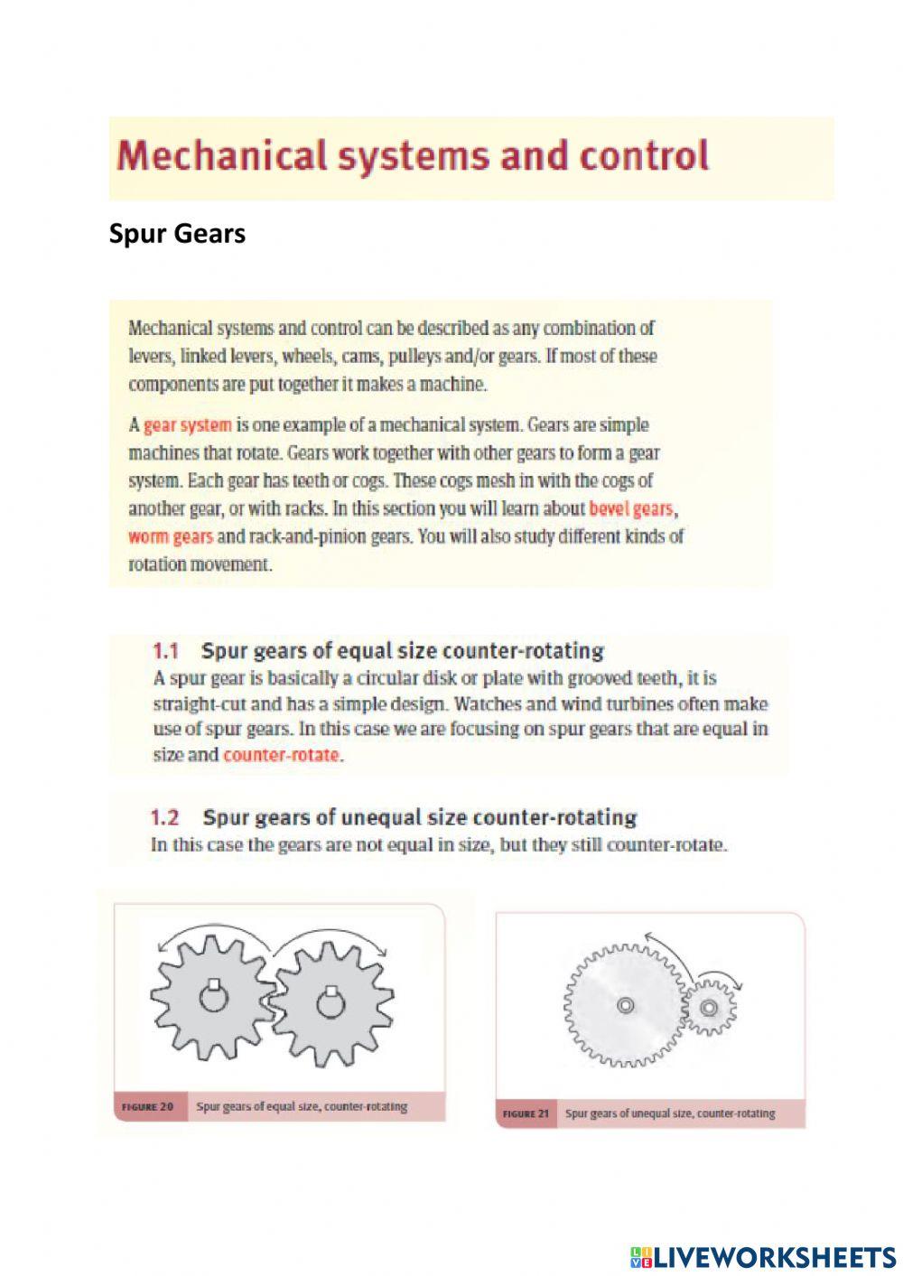 Mechanical Syst… | Free Interactive Worksheets | 1972474