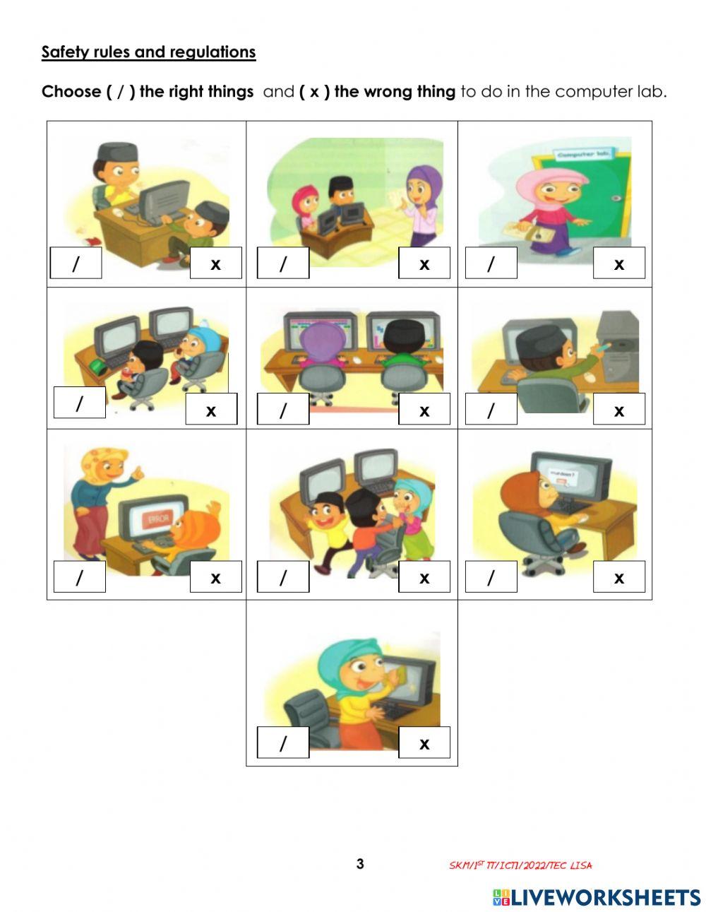 1st assesment test ICT year 1 online exercise for | Live Worksheets