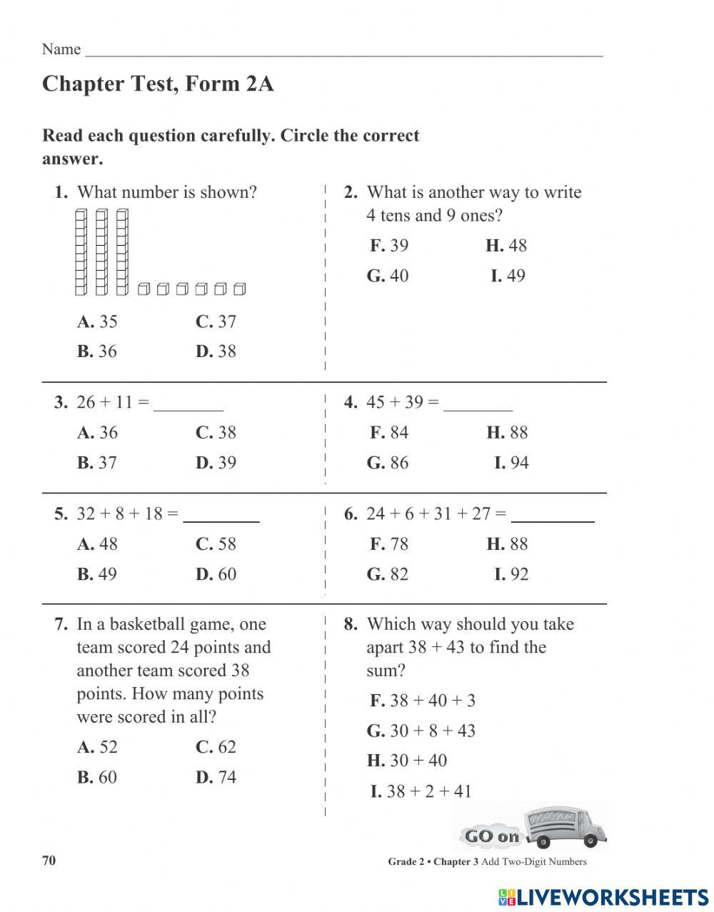 My Math 2 Chapter 3 Test Online Exercise For Live Worksheets my-math-2-chapter-3-test-online-exercise-for-live-worksheets