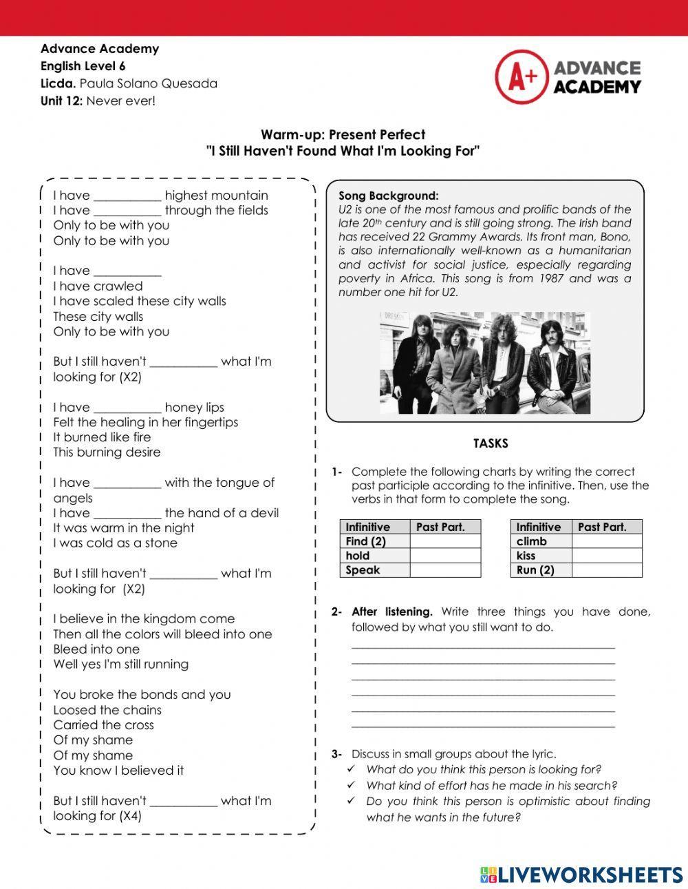 Present Perfect… | Free Interactive Worksheets | 1973814