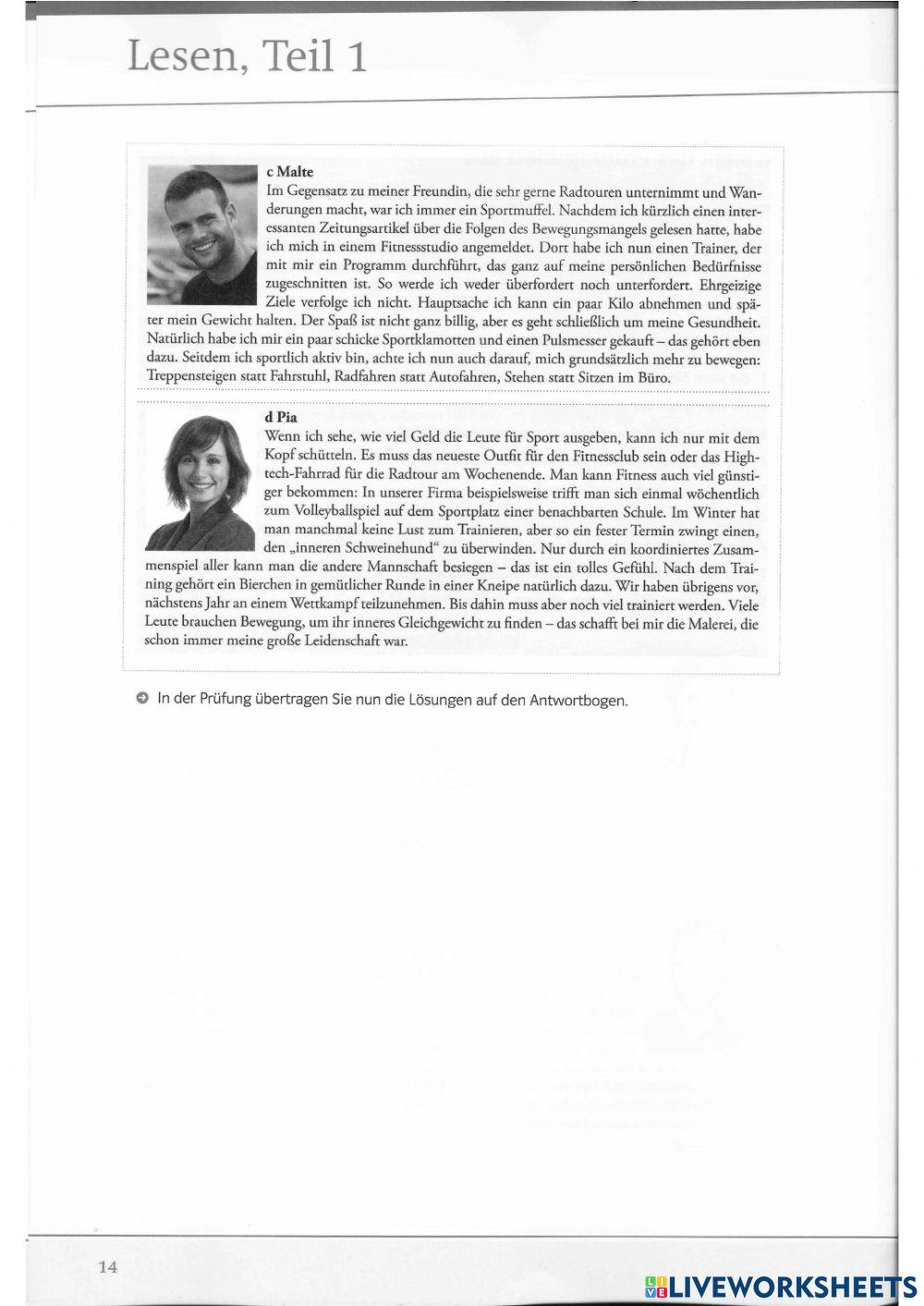 practice material goethe b2