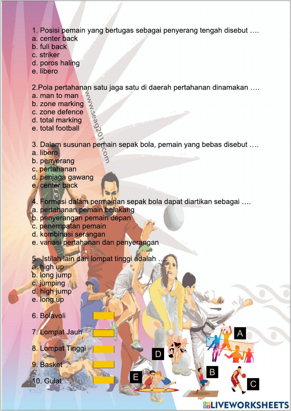 Pjok smk worksheet | Live Worksheets