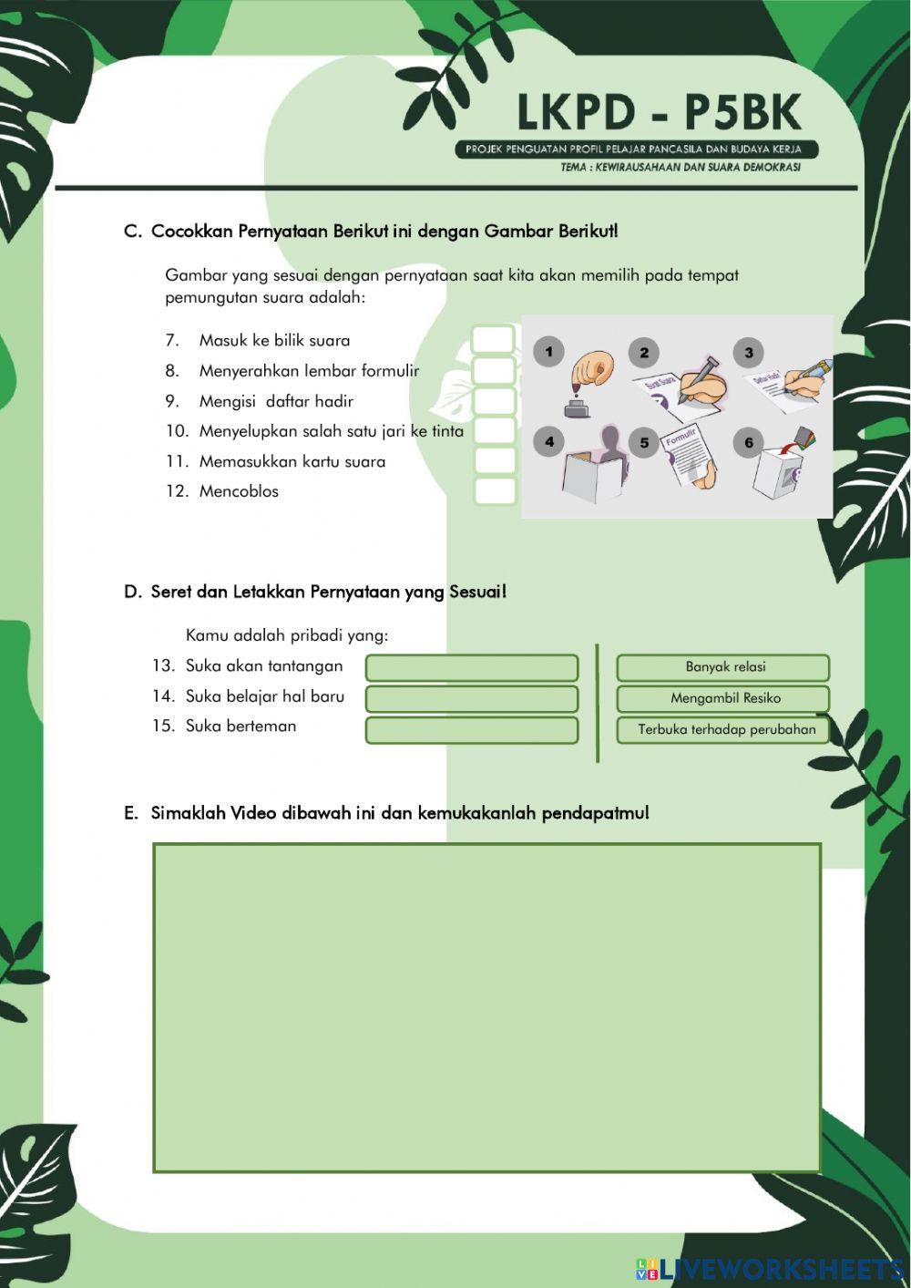 Quiz p5bk worksheet | Live Worksheets