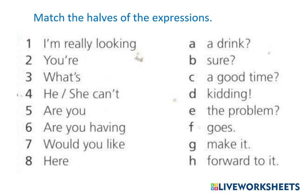 Useful Expressions activity for Grade 3-5 | Live Worksheets