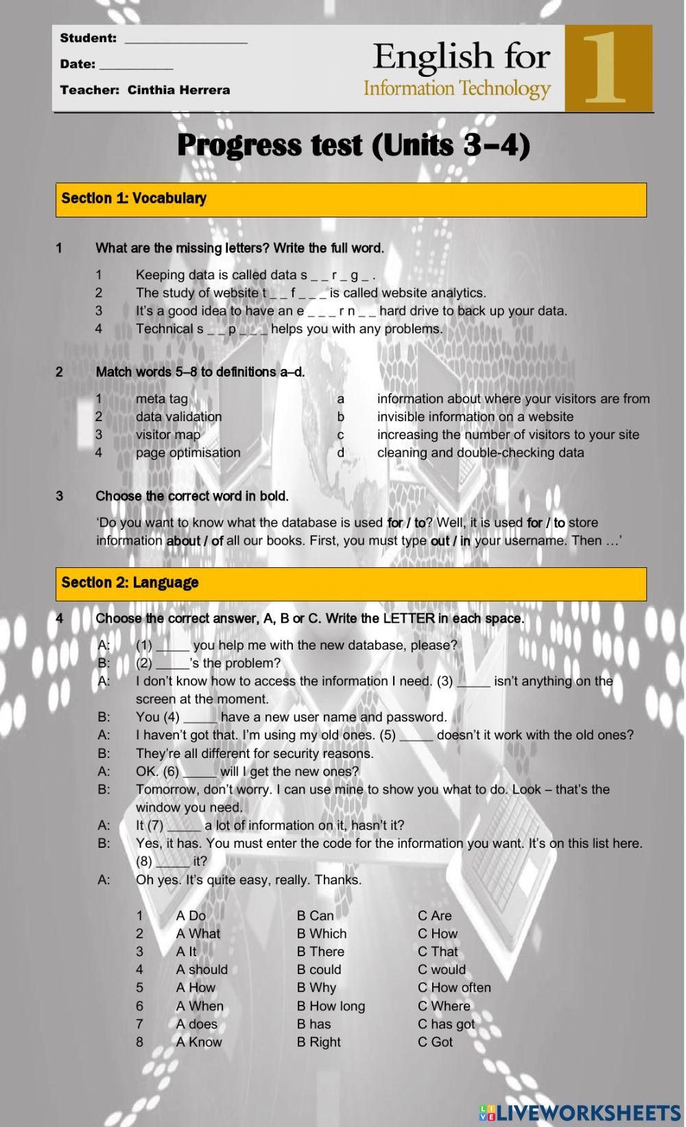 1975339 | English for Information Technology | Cinherrera