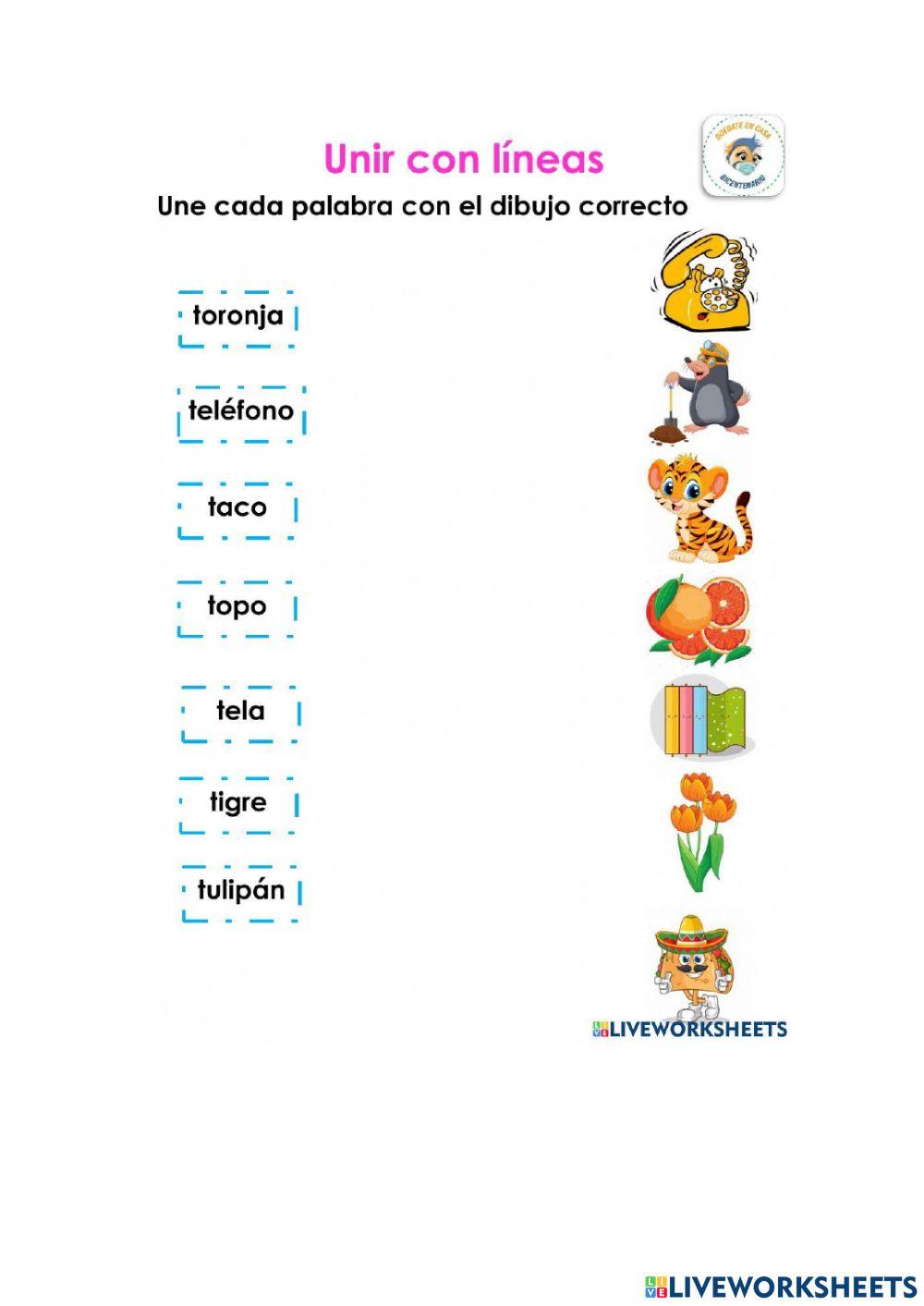 Unir con lineas online worksheet for 2 bachillerato | Live Worksheets