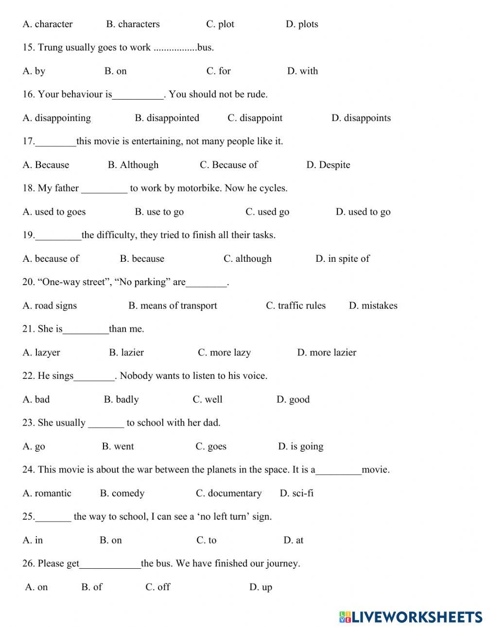Grade 7 mid-term 2 1914410 | thanhhang2021 | Live