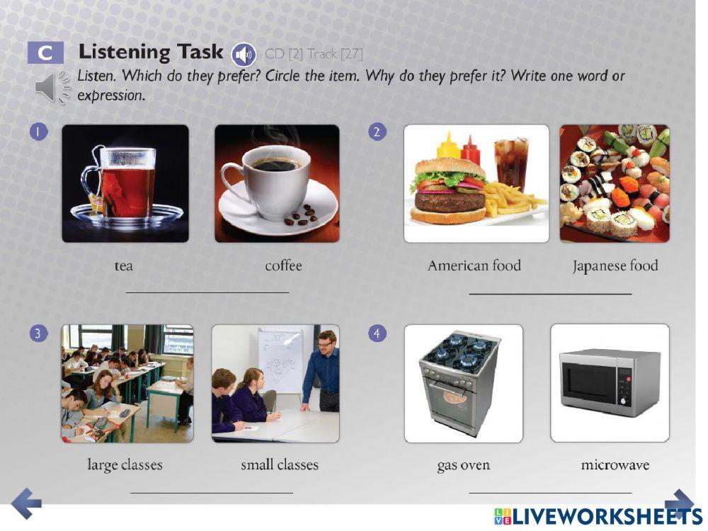 stating prefere… | Free Interactive Worksheets | 4060122