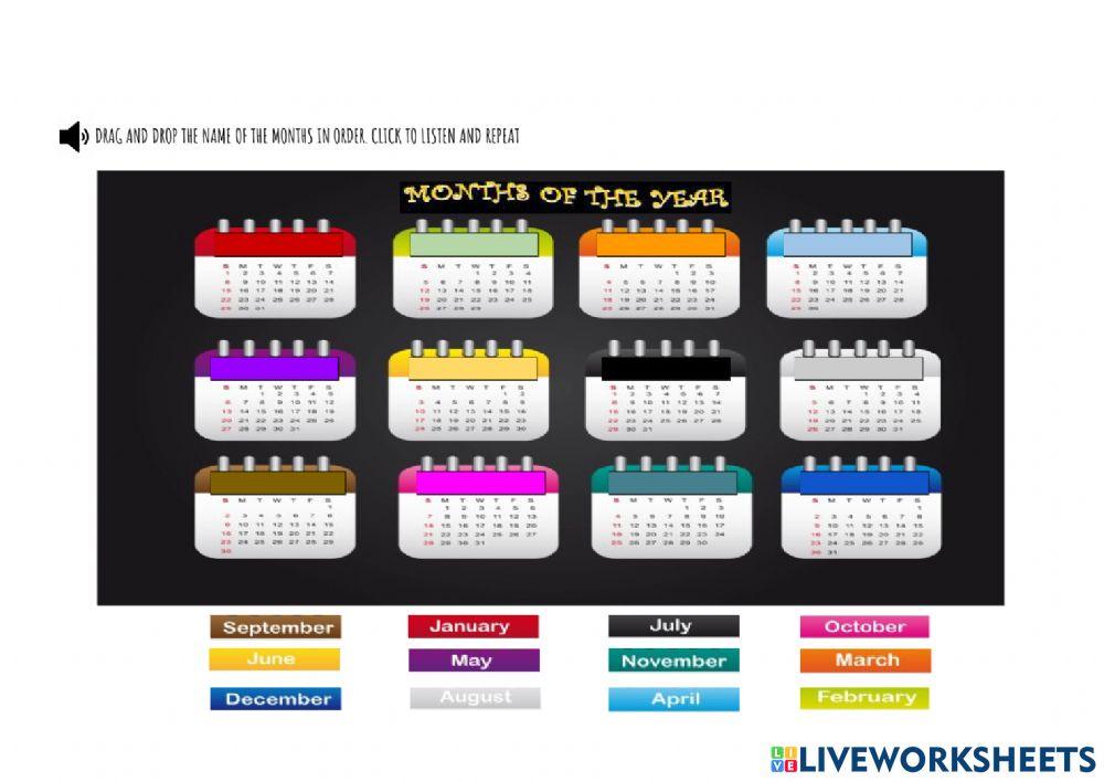 Calendar 1914696 | Eliza_Arreola | Live Worksheets