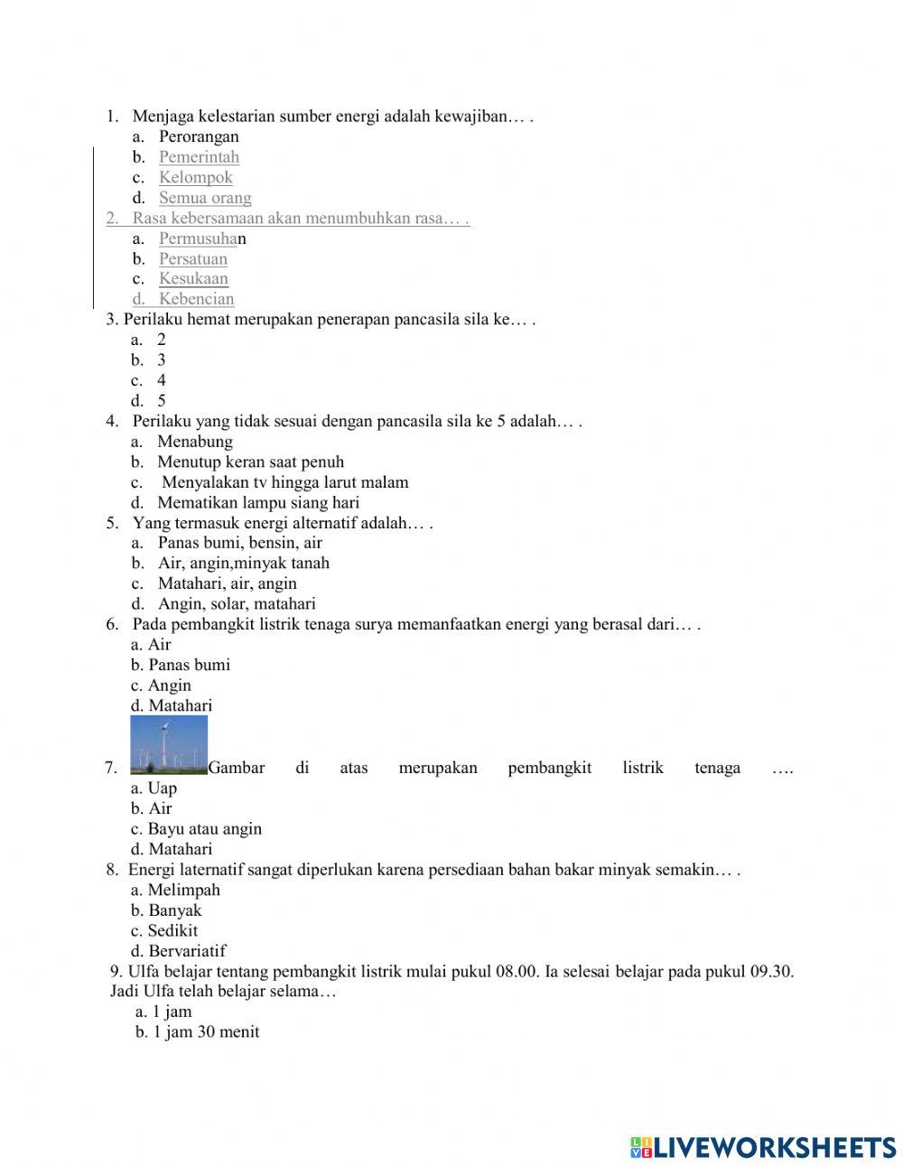 Ph tema6 subtema 3 worksheet | Live Worksheets