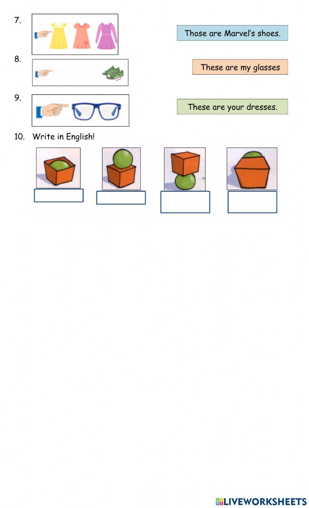 English for Kids online exercise | Live Worksheets