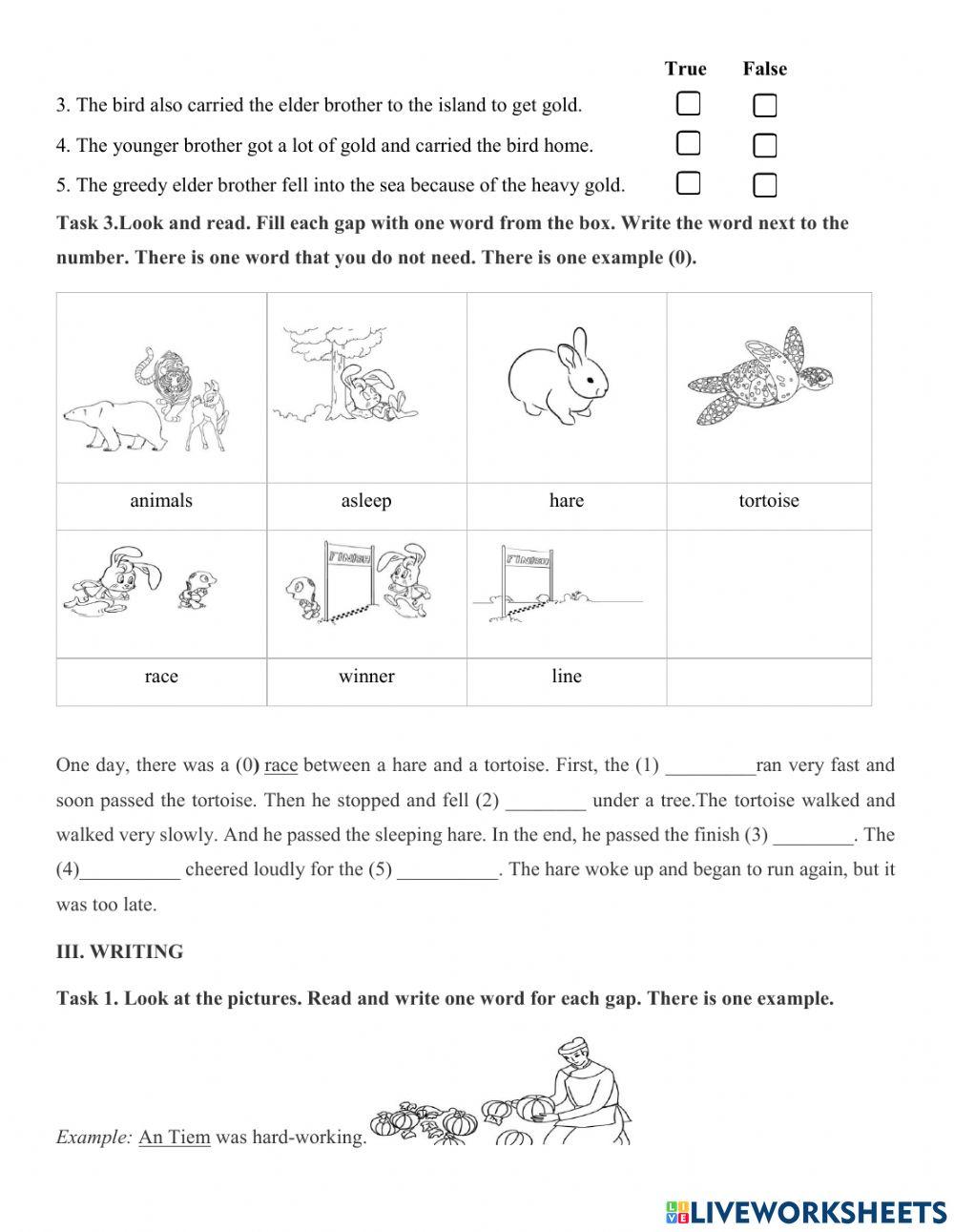 U14 reading G5 worksheet | Live Worksheets