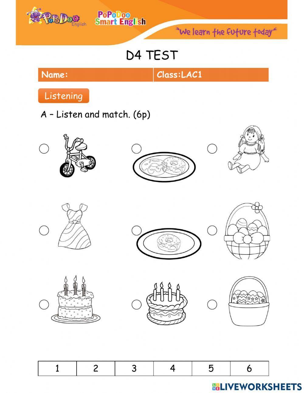 Test book PSE D4 | Free Interactive Worksheets | 1915324