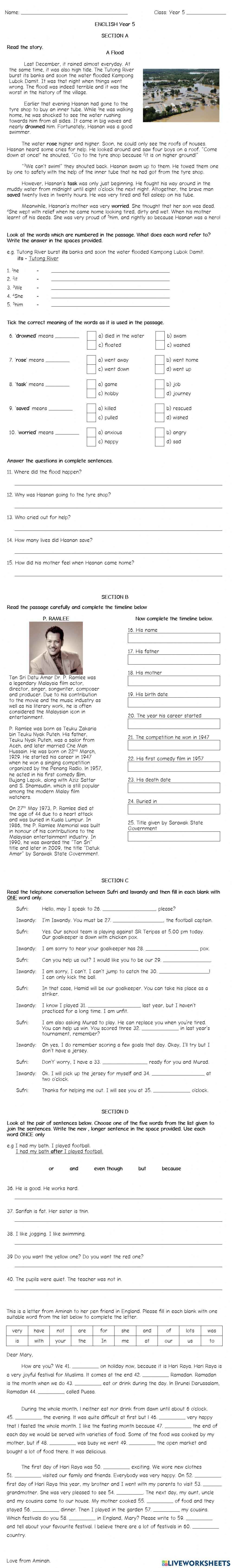 English Paper 2 1915327 | max2022 | Live Worksheets