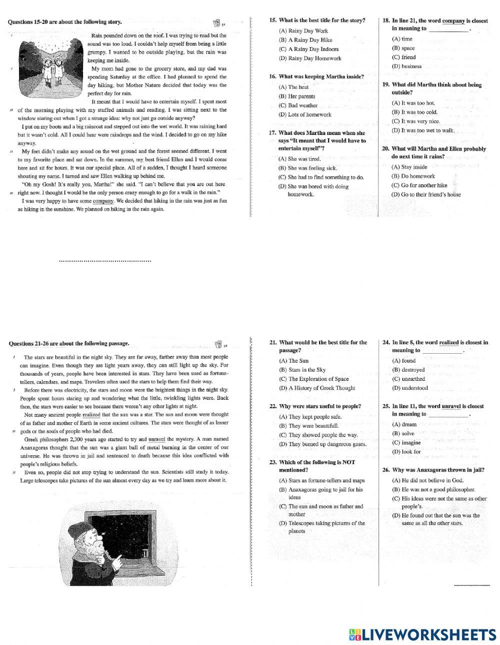 A2 online exercise for | Live Worksheets