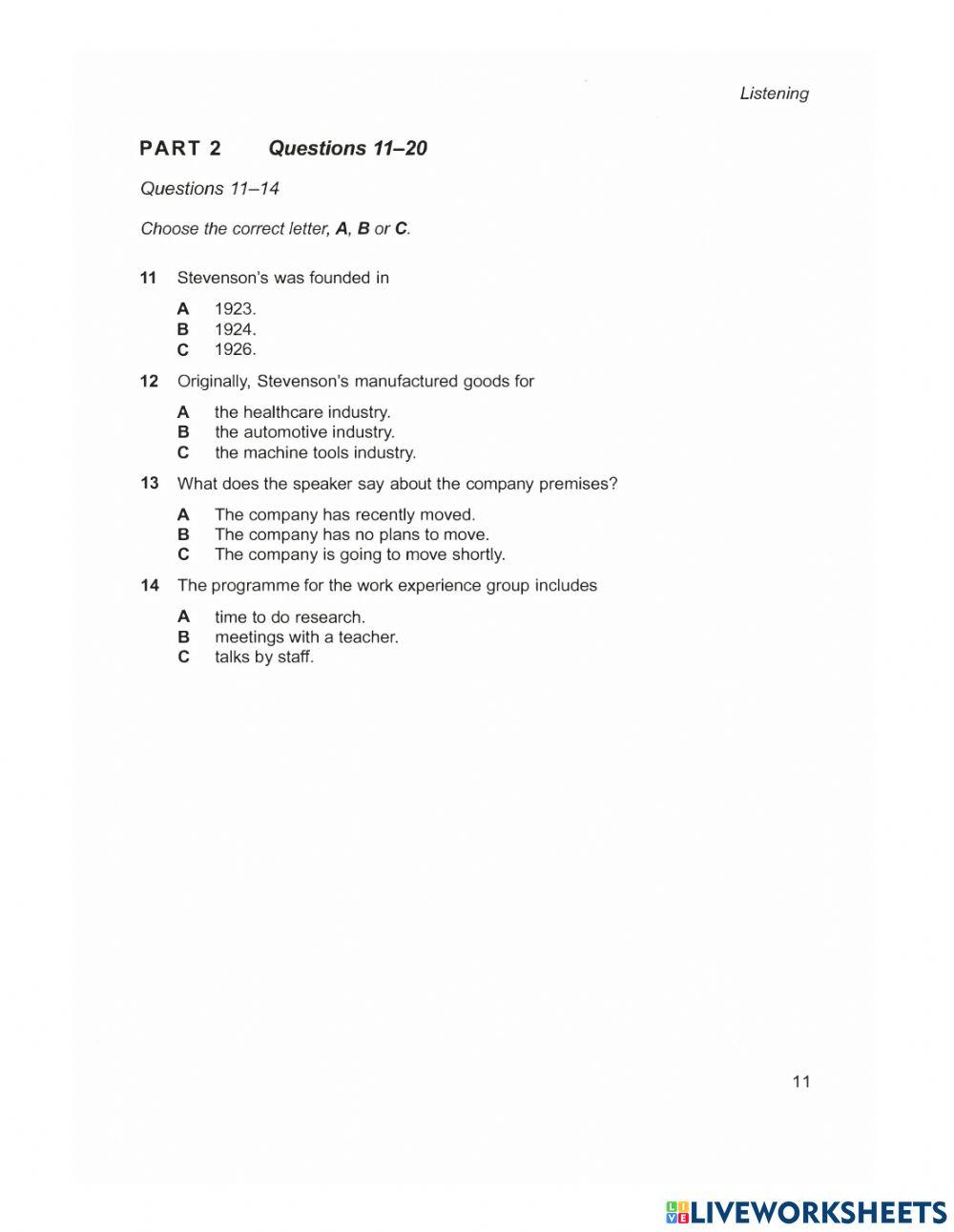 Intensive 4A-Midterm online exercise for | Live Worksheets