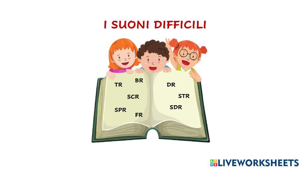 Suoni difficili online exercise for primaria | Live Worksheets