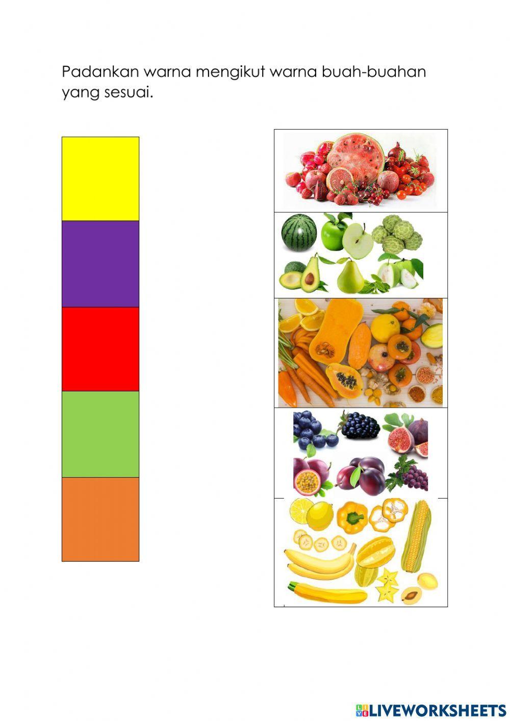 Colours online exercise for tadika | Live Worksheets